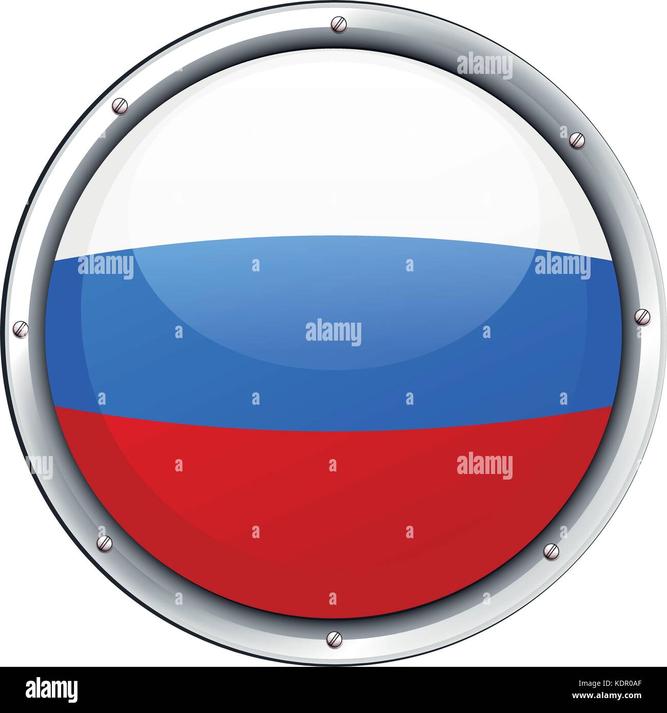 Flag of Russia in round frame illustration Stock Vector Image & Art - Alamy