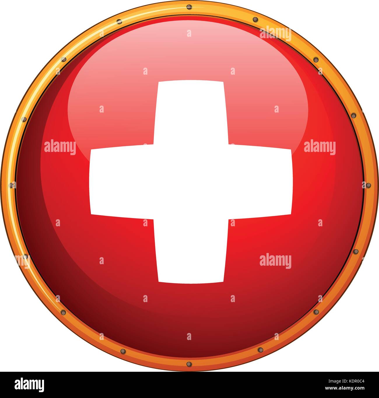 Flag of Switzerland in round frame illustration Stock Vector Image ...