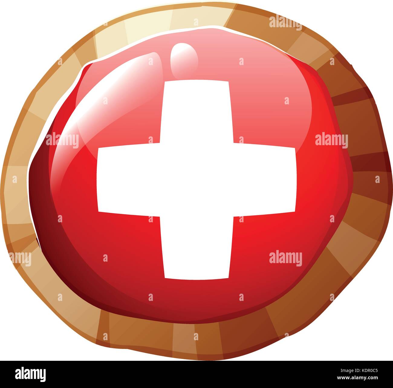 Flag of Switzerland on round frame illustration Stock Vector Image ...