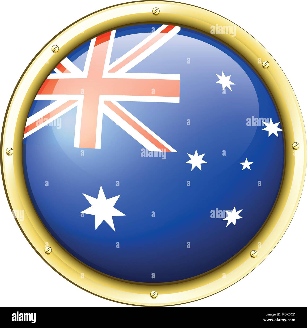 Badge design for Australia flag illustration Stock Vector Image & Art ...