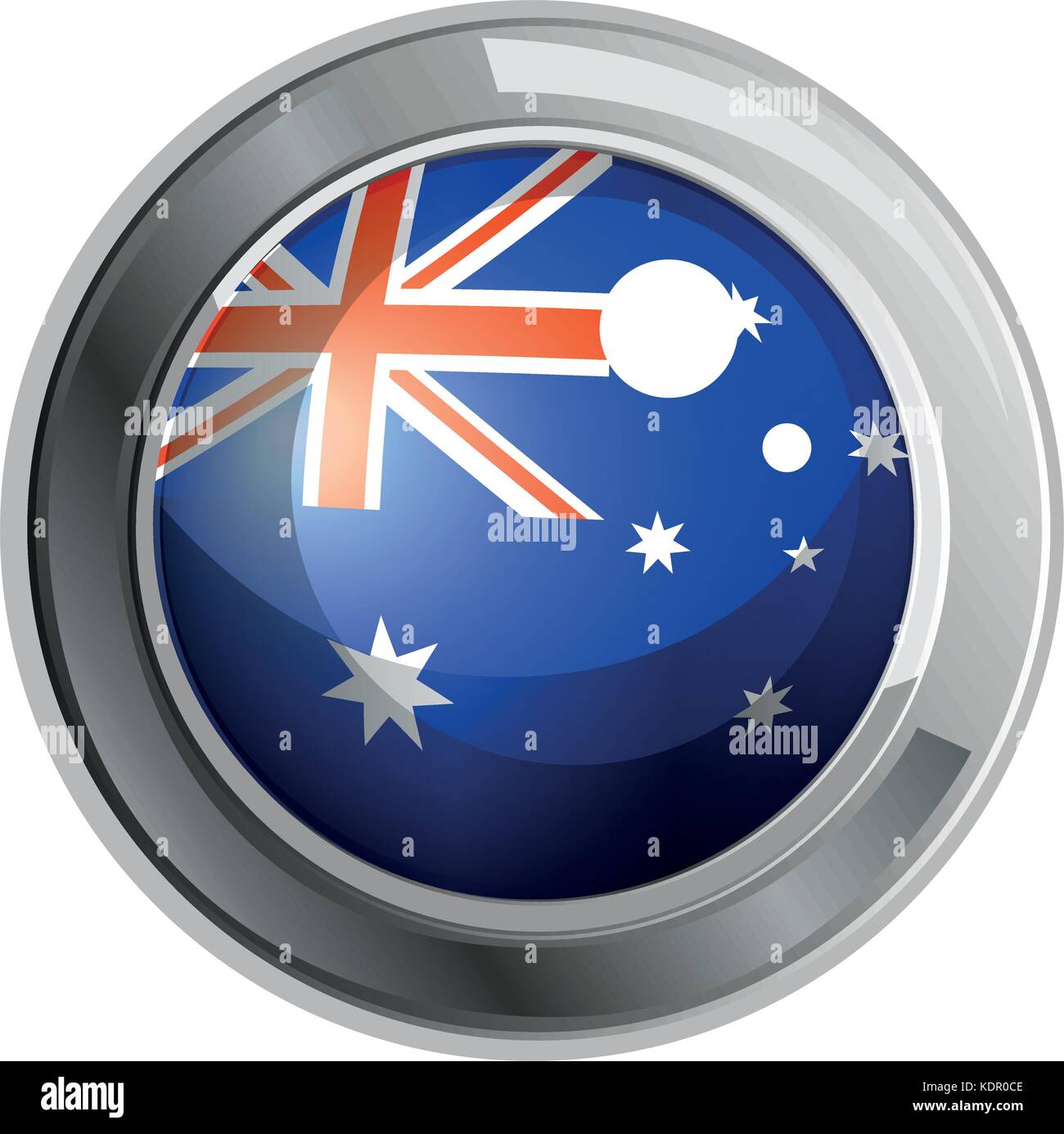 Flag of Australia in round icon illustration Stock Vector Image & Art ...