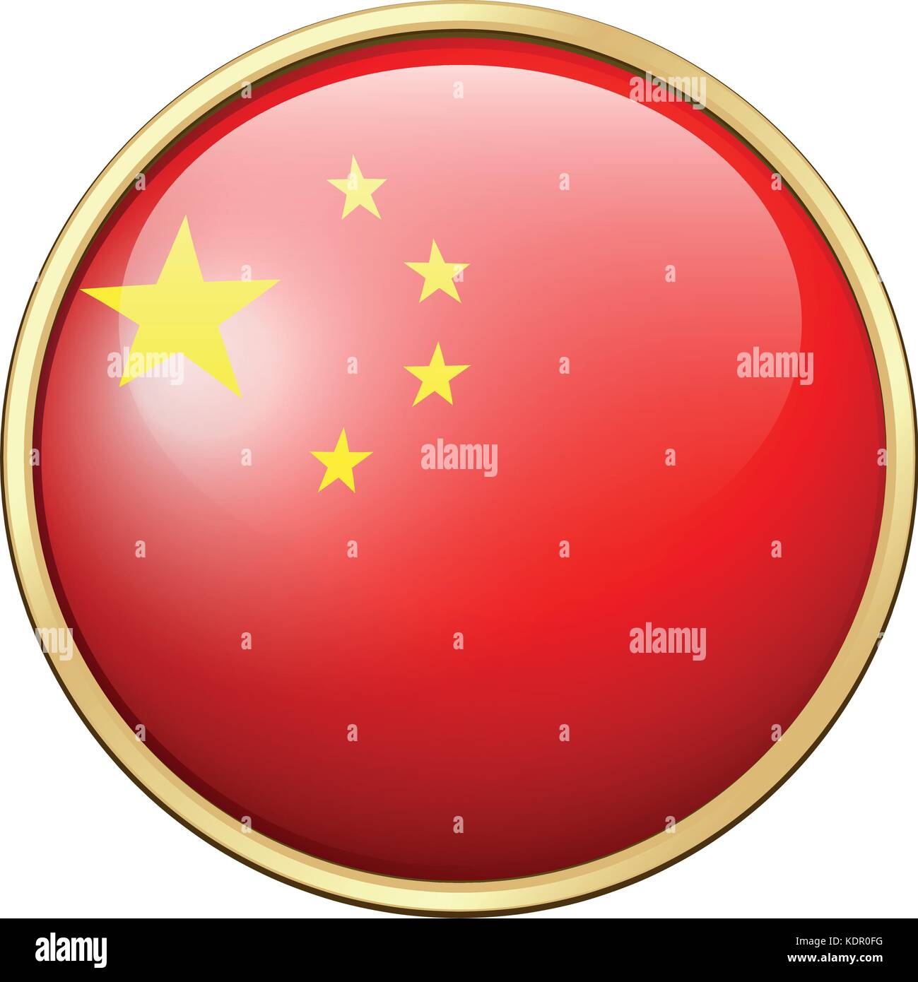 China flag on round frame illustration Stock Vector Image & Art - Alamy