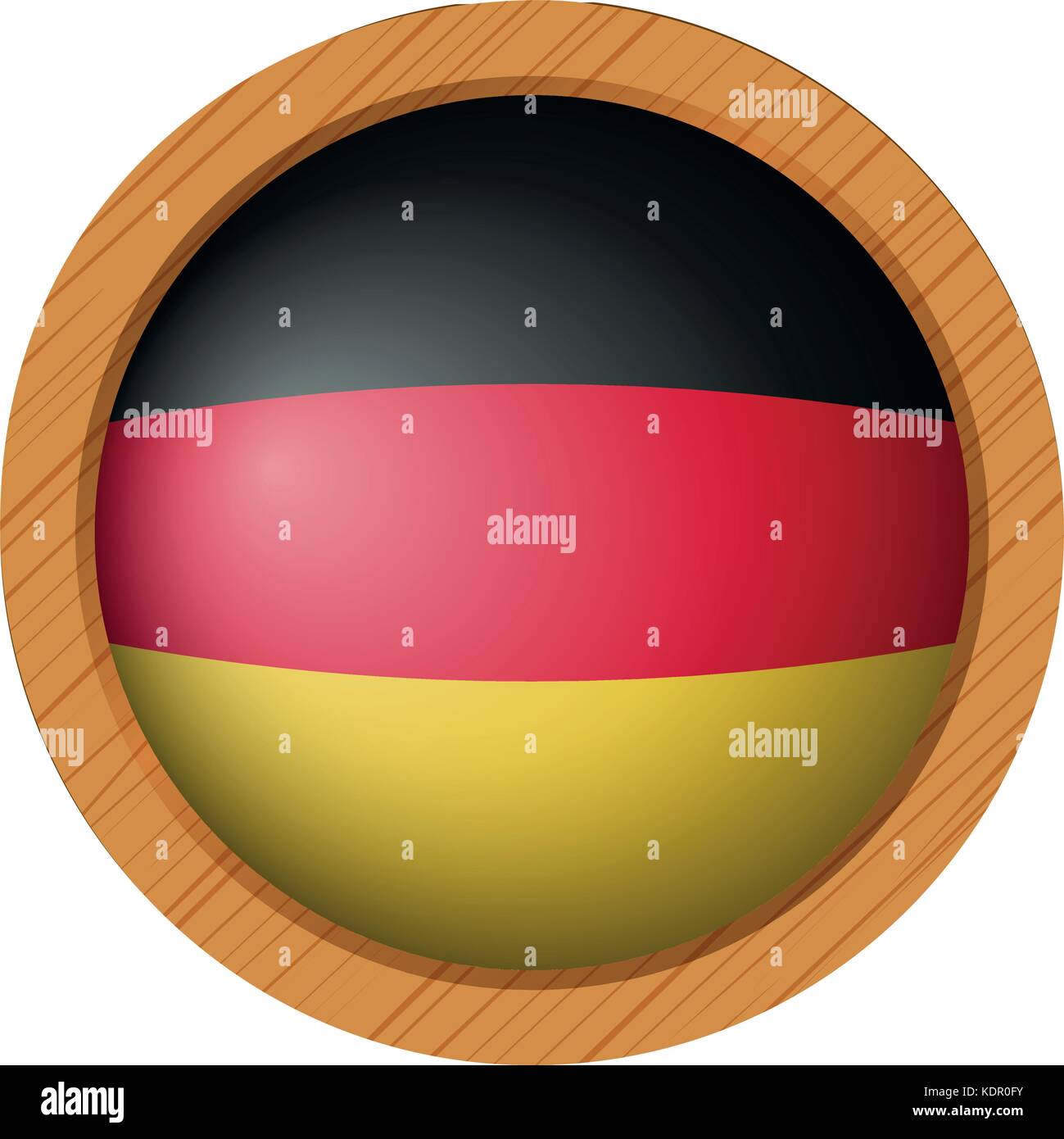 Flag of Germany in round icon illustration Stock Vector Image & Art - Alamy