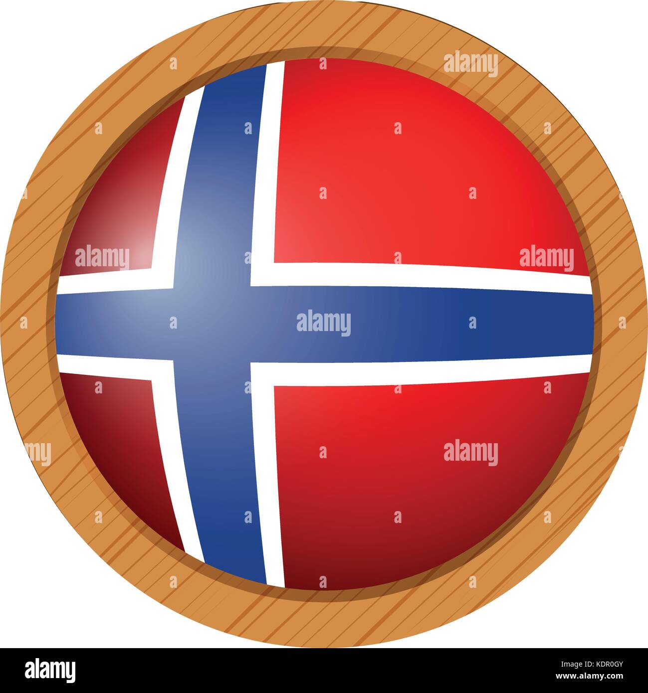 Flag of Norway in round icon illustration Stock Vector Image & Art - Alamy