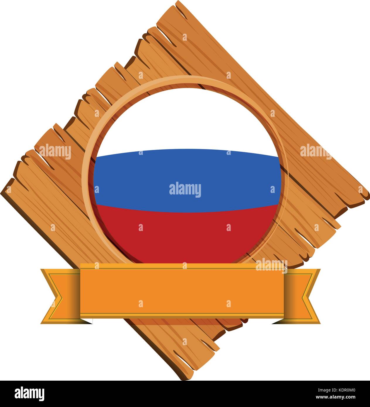 Flag of Russia in round frame illustration Stock Vector Image & Art - Alamy