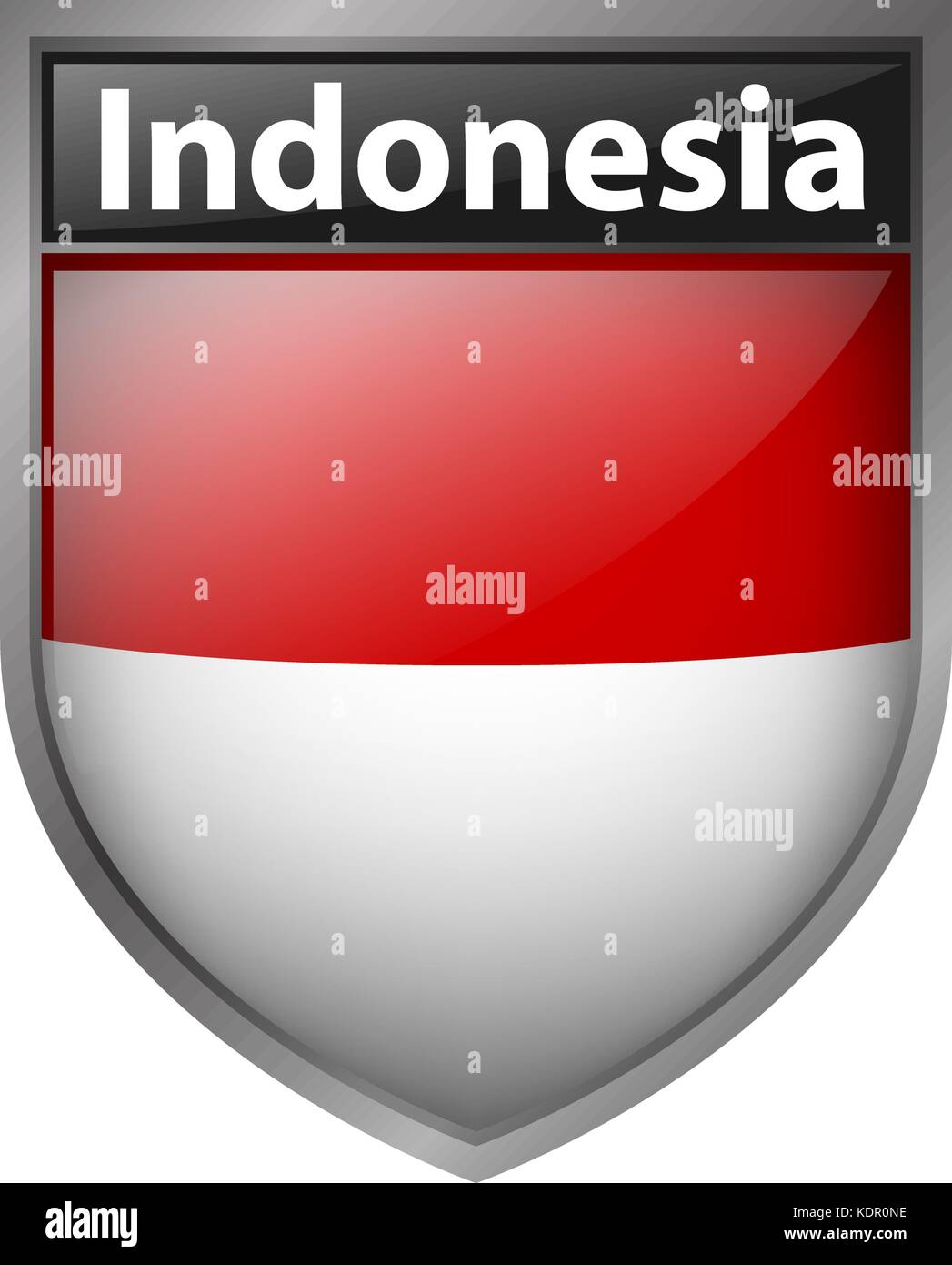 Badge design for Indonesia flag illustration Stock Vector Image & Art ...