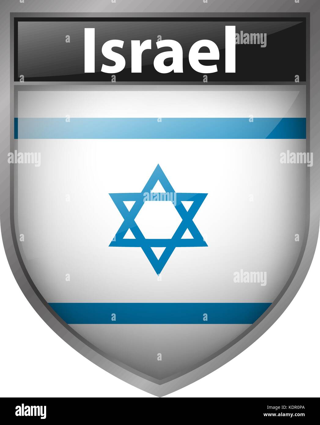 Badge design for Israel flag illustration Stock Vector Image & Art - Alamy