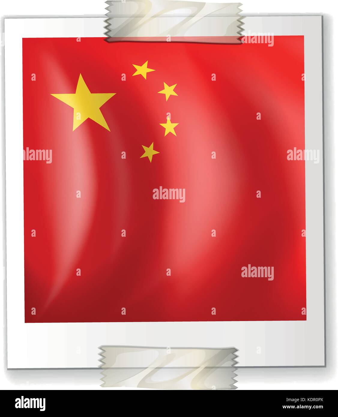 China flag on square paper illustration Stock Vector Image & Art - Alamy
