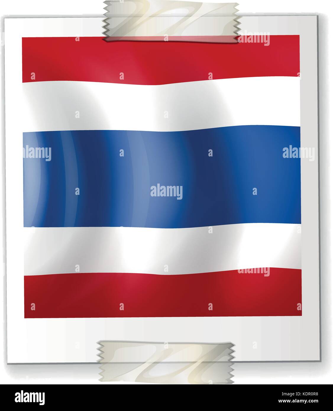 Thailand flag on square paper illustration Stock Vector Image & Art - Alamy