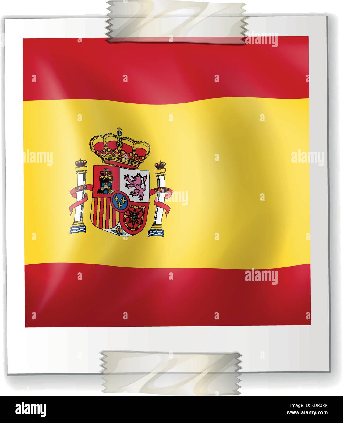 Spain paper flag Stock Vector Images - Alamy
