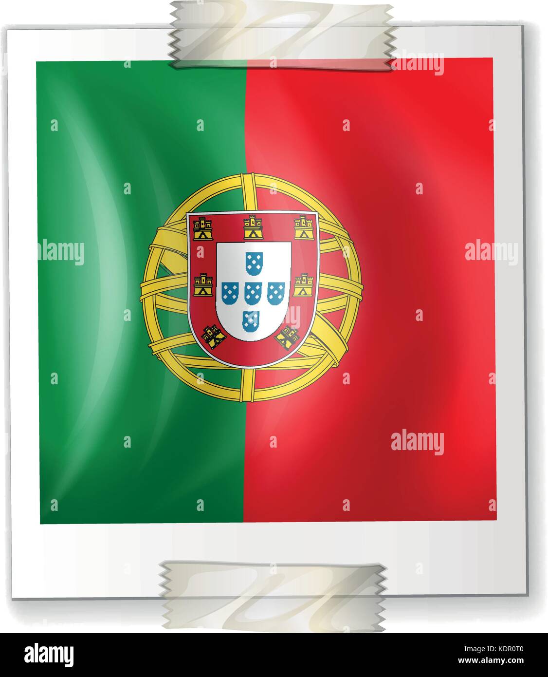 Flag of Portugal on square paper illustration Stock Vector Image & Art ...