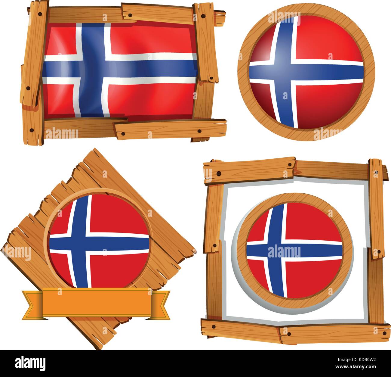 Norway badge Stock Vector Images - Alamy