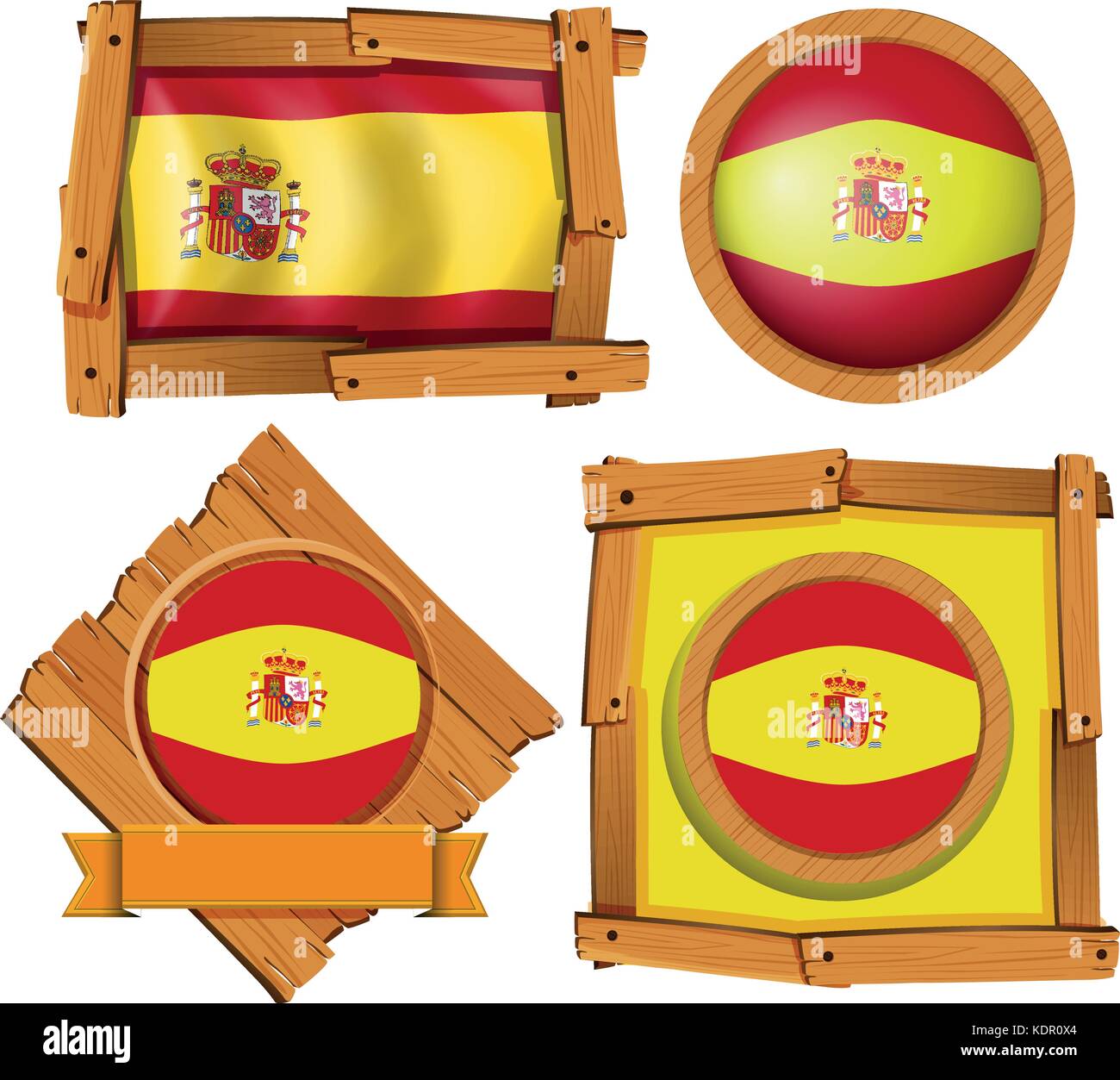 Icon design for flag of Spain illustration Stock Vector Image & Art - Alamy