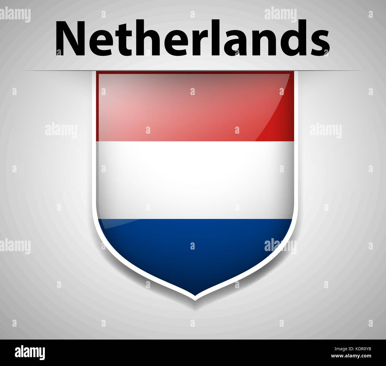 Flag of Netherlands on badge illustration Stock Vector Image & Art - Alamy