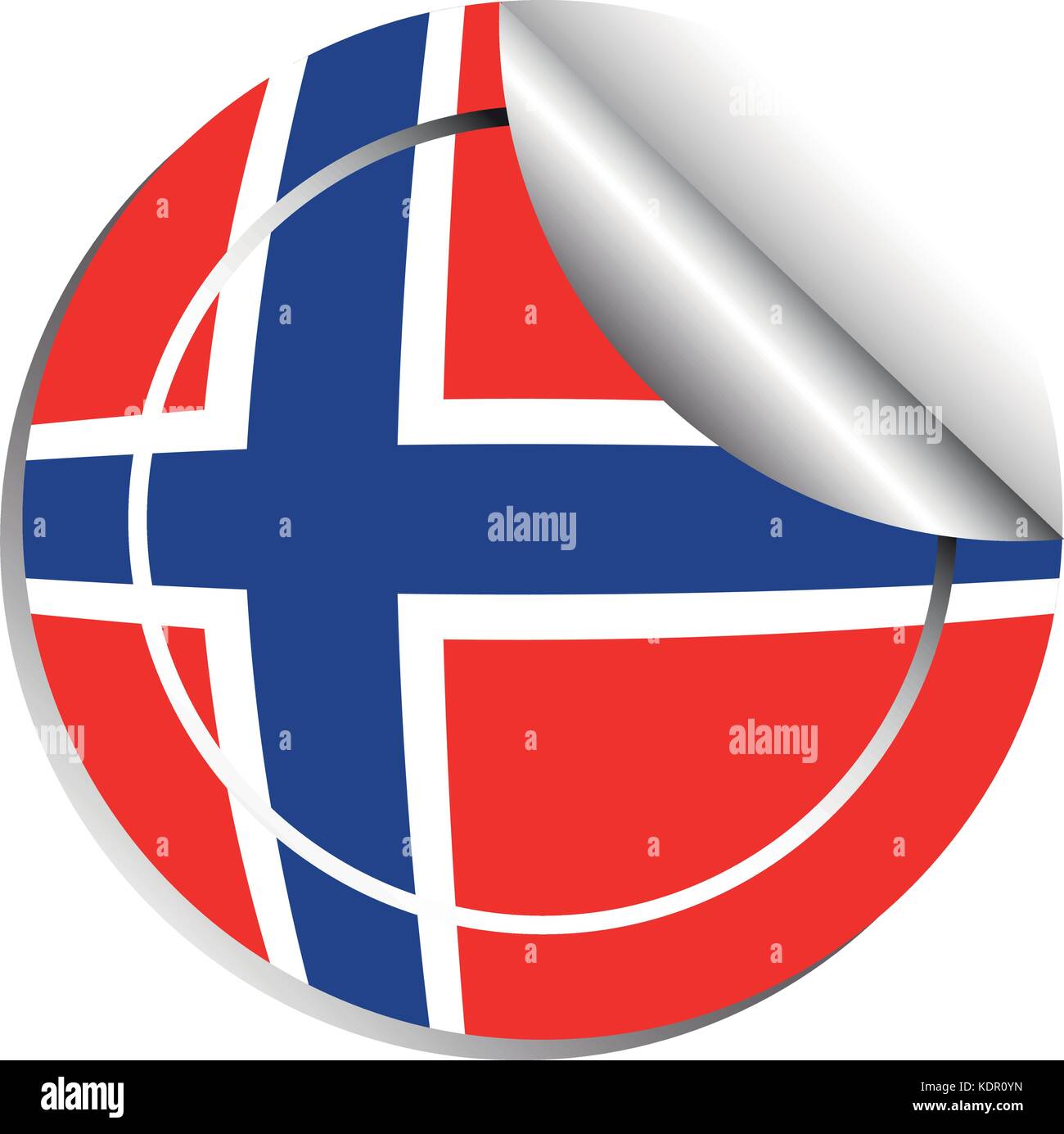 Sticker design for Norway flag illustration Stock Vector Image & Art ...