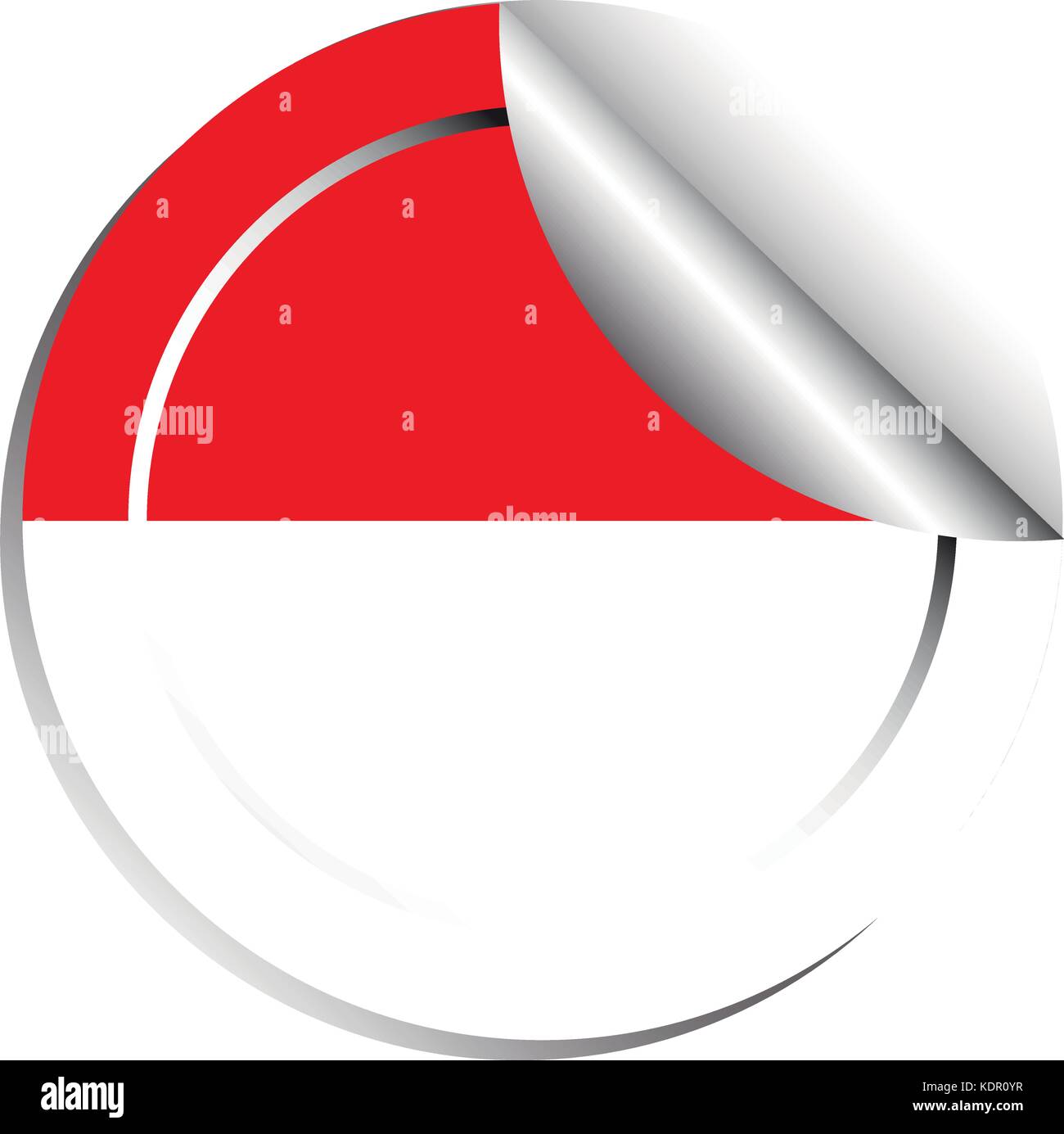 Indonesia flag sticker design illustration Stock Vector Image & Art - Alamy