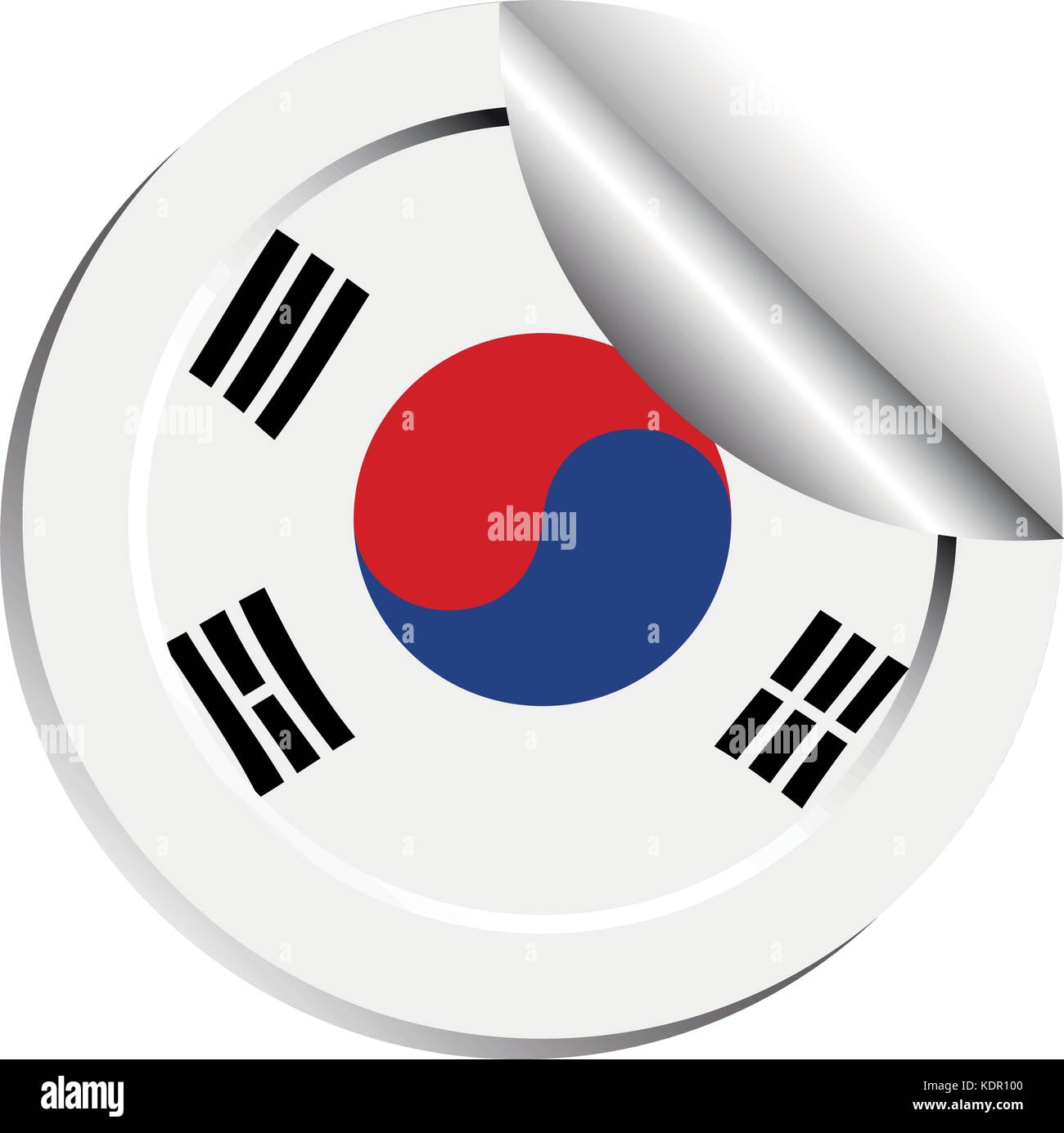 South korea flag clipart hi-res stock photography and images - Alamy