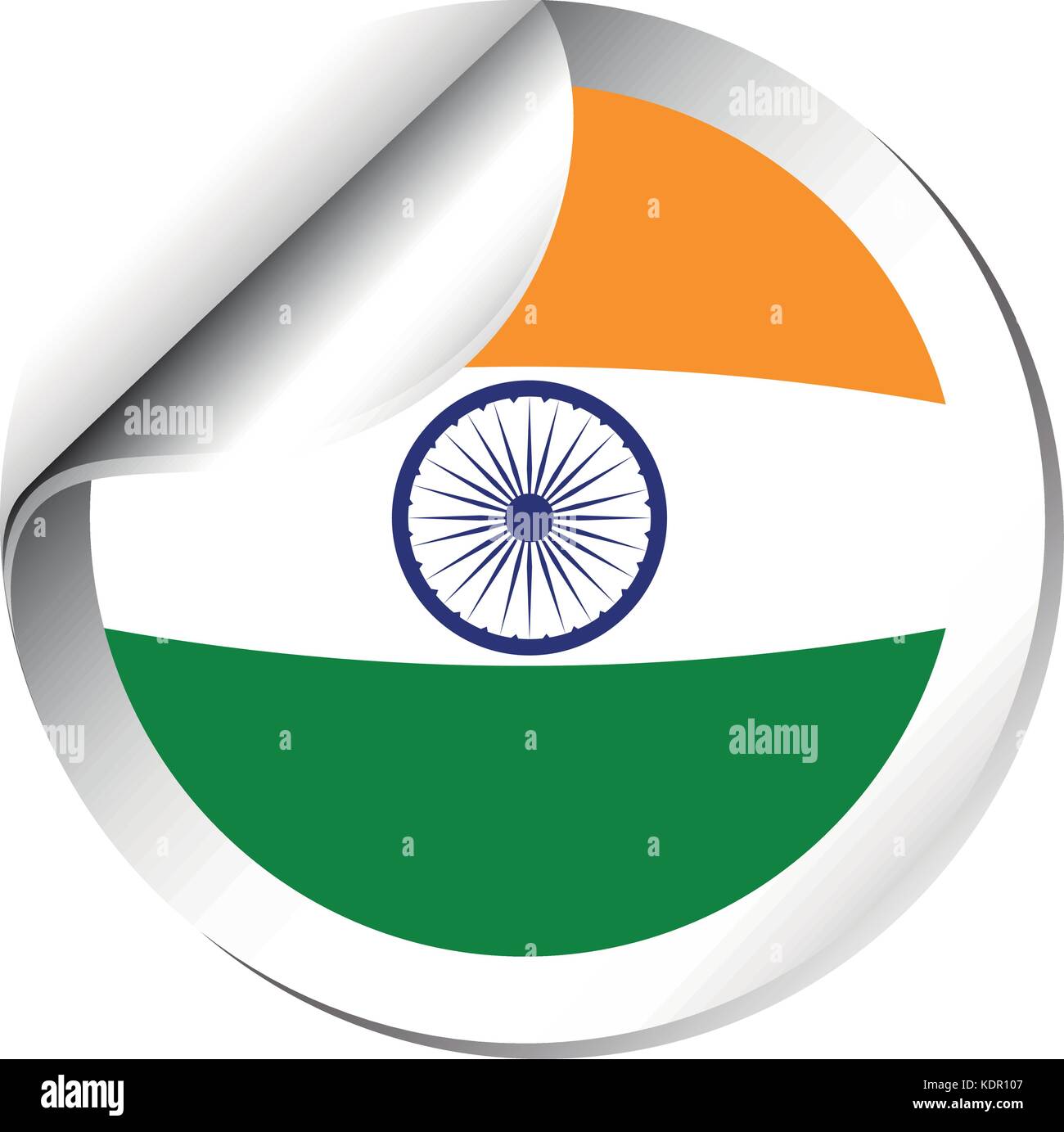 Sticker design for India flag illustration Stock Vector Image & Art - Alamy