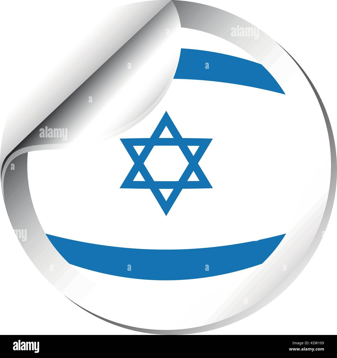 Flag of Israel in round shape illustration Stock Vector Image & Art - Alamy