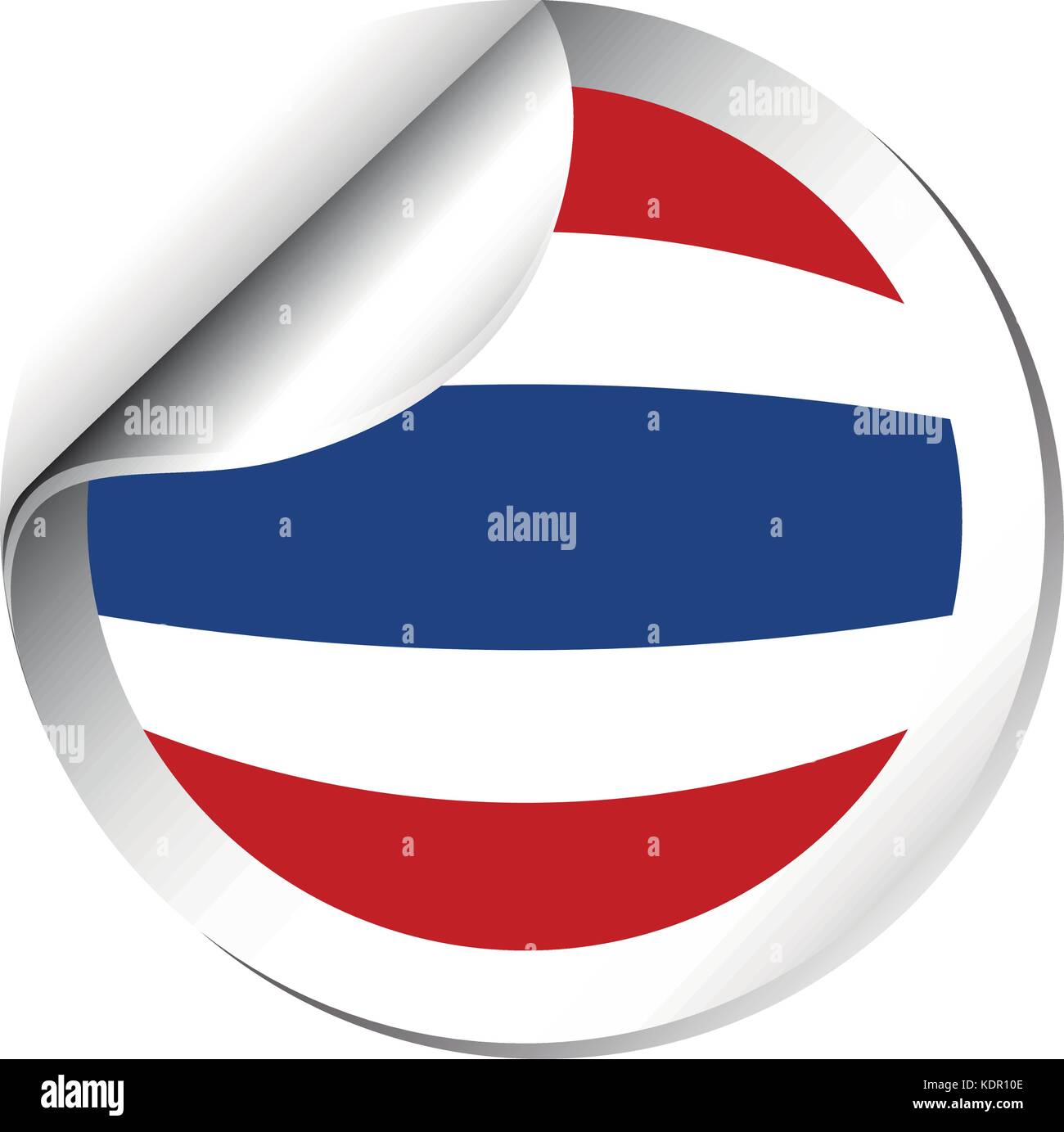 Flag of Thailand in round shape illustration Stock Vector Image & Art ...