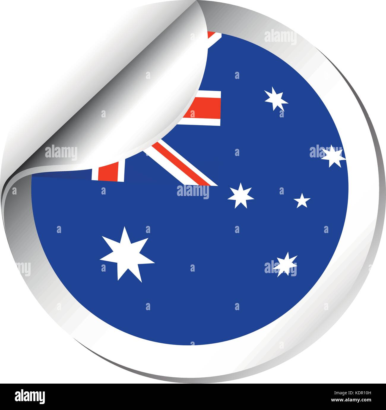 Sticker design for flag of Australia illustration Stock Vector Image ...