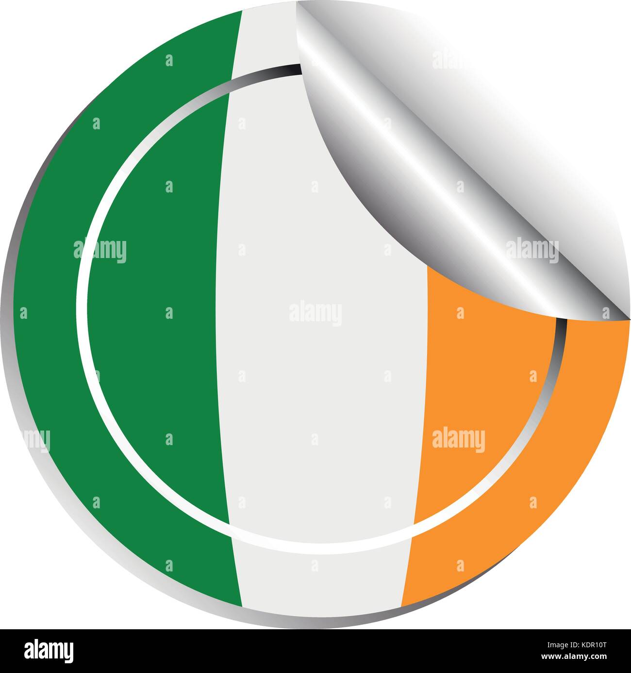 Sticker design for flag of Ireland illustration Stock Vector Image ...