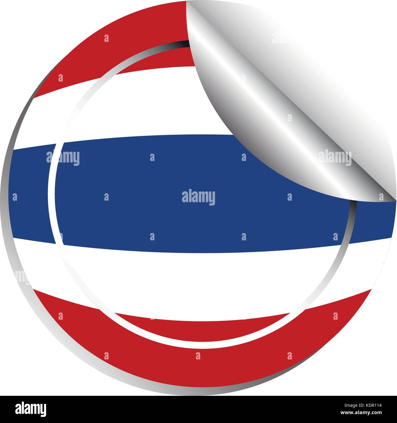 Thailand flag in sticker design illustration Stock Vector Image & Art ...