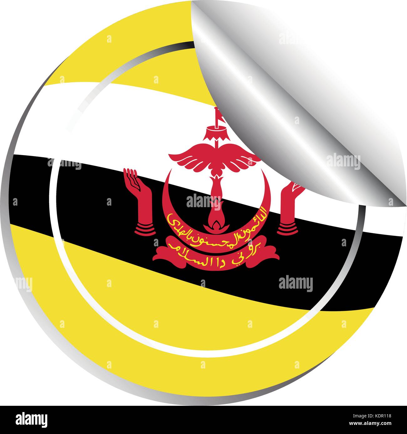 Sticker design for Brunei flag illustration Stock Vector Image & Art ...