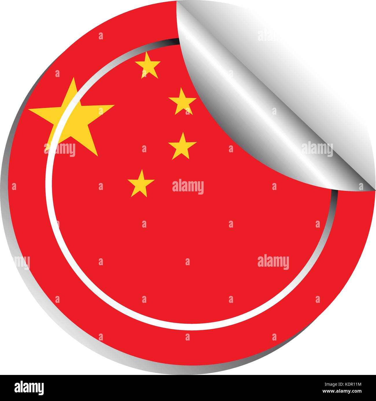 China flag clipart Stock Vector Images - Alamy