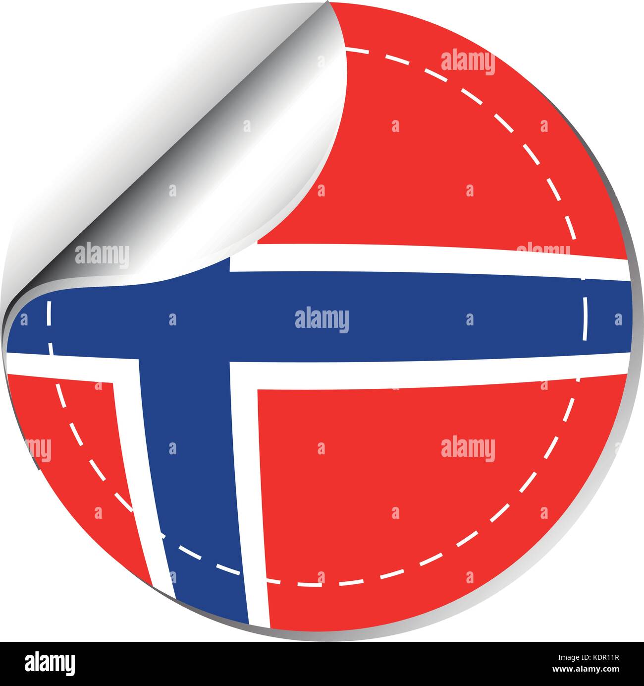 Sticker design for Norway flag illustration Stock Vector Image & Art ...
