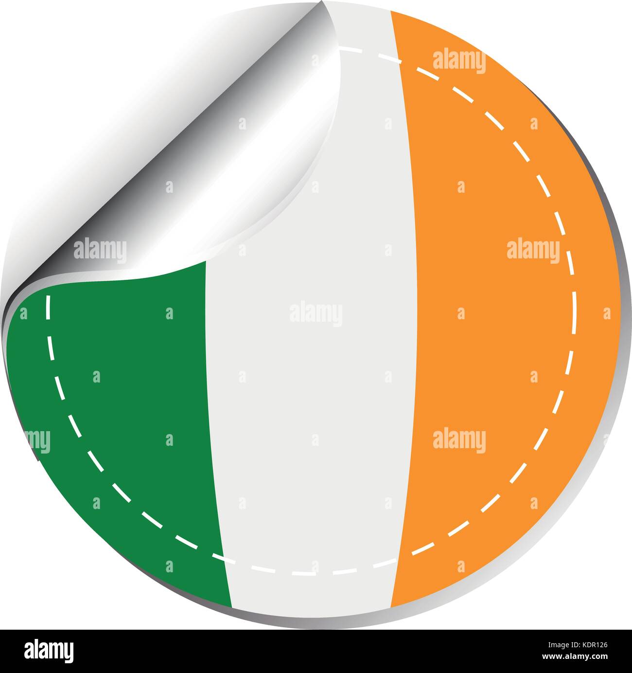 Sticker design for flag of Ireland illustration Stock Vector Image ...
