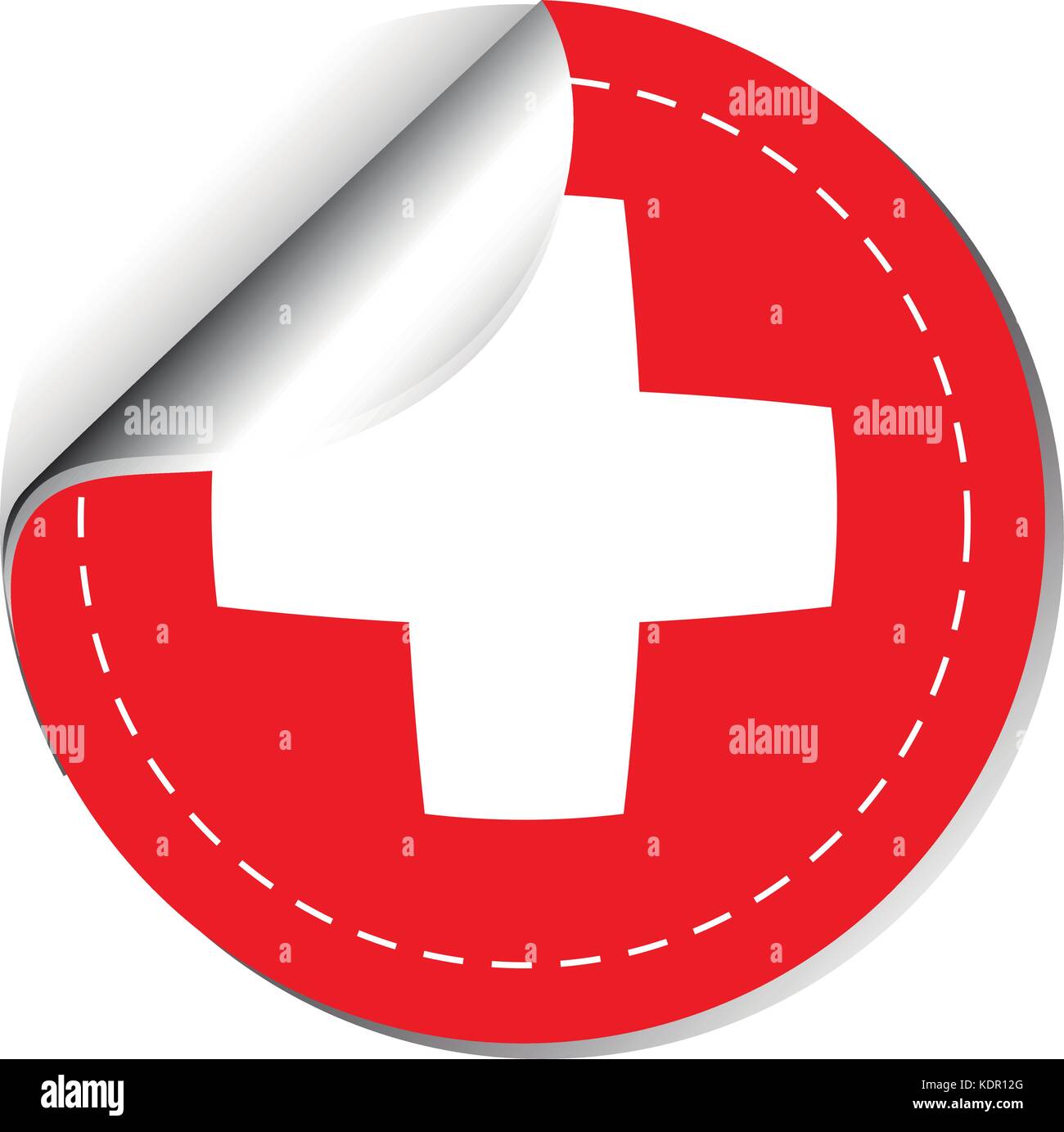 Sticker design for Swiss flag illustration Stock Vector Image & Art - Alamy