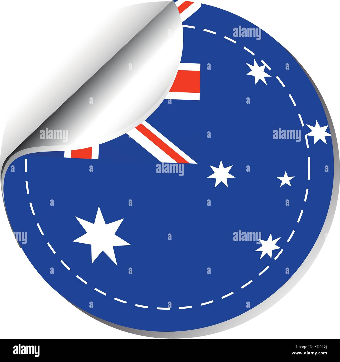 Sticker design for flag of Australia illustration Stock Vector Image ...