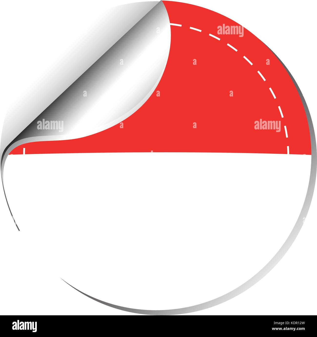 Indonesia flag in sticker design illustration Stock Vector Image & Art ...