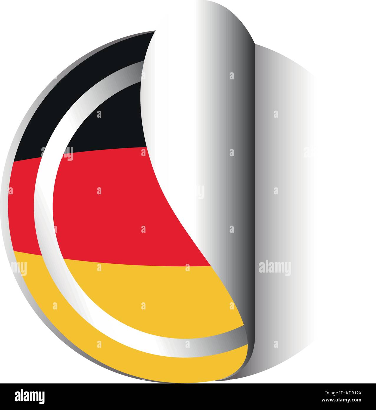 Sticker design for flag of Germany illustration Stock Vector Image ...
