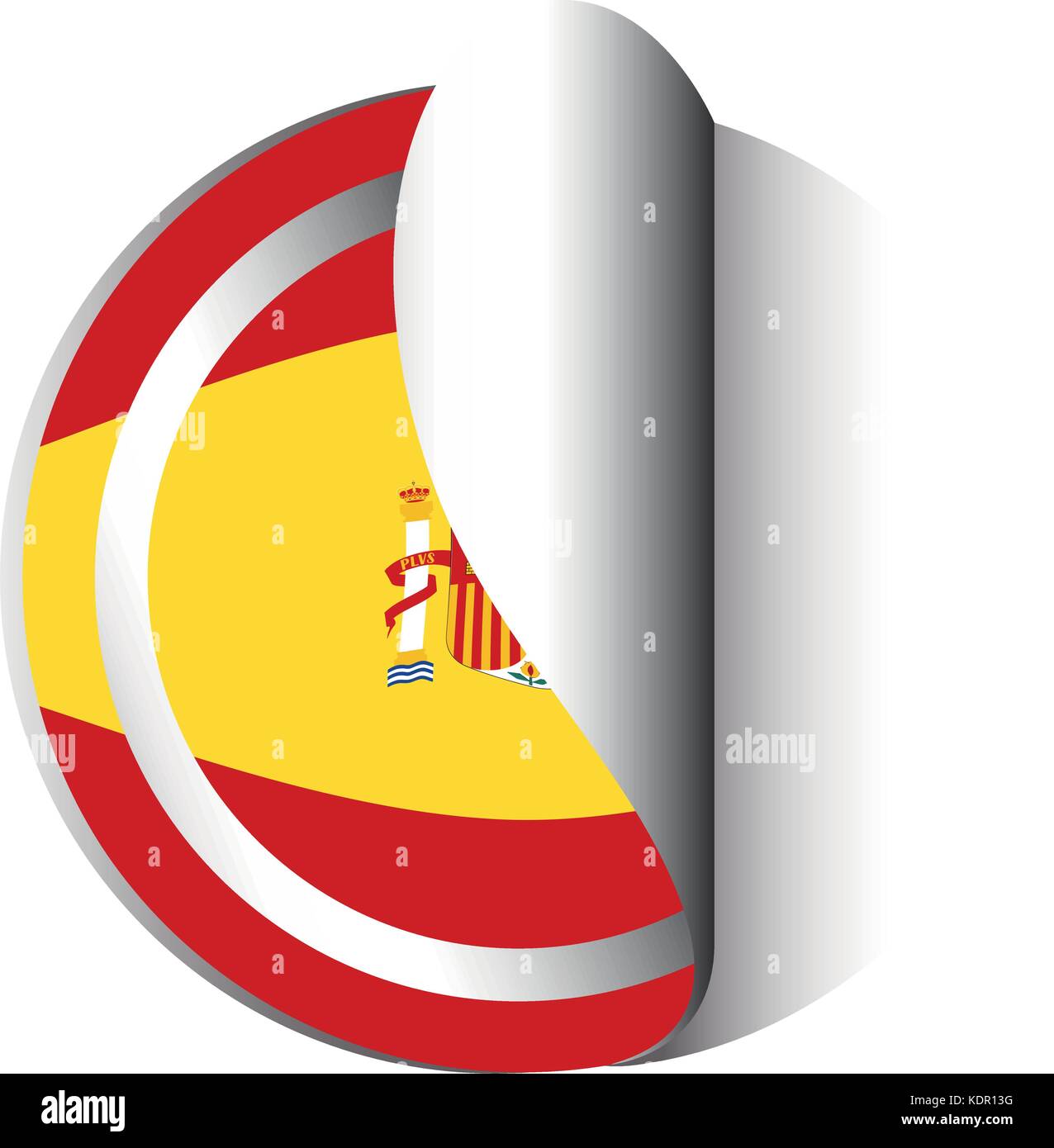 Sticker design for flag of Spain illustration Stock Vector Image & Art ...