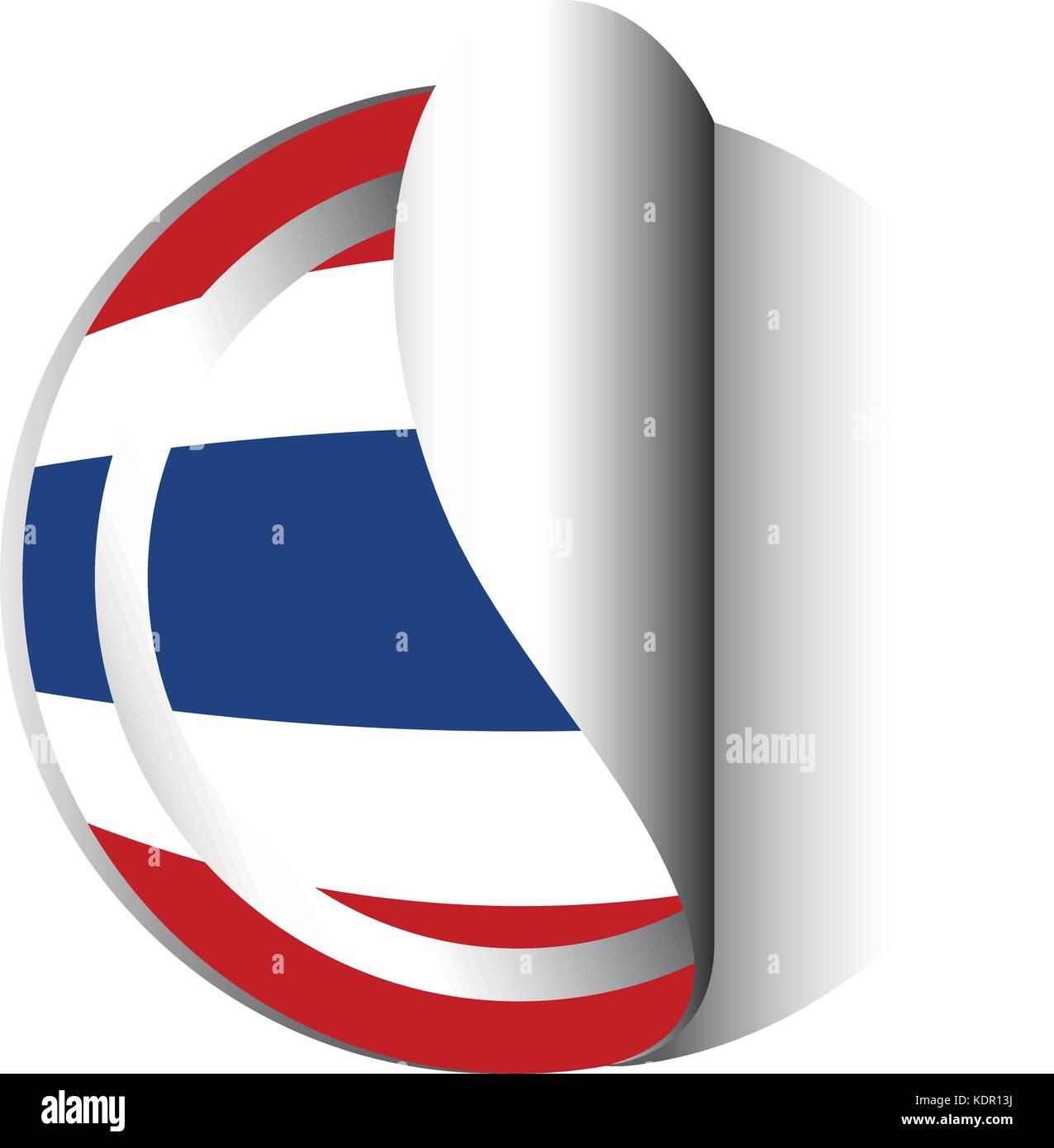 Sticker design for flag of Thailand illustration Stock Vector Image ...