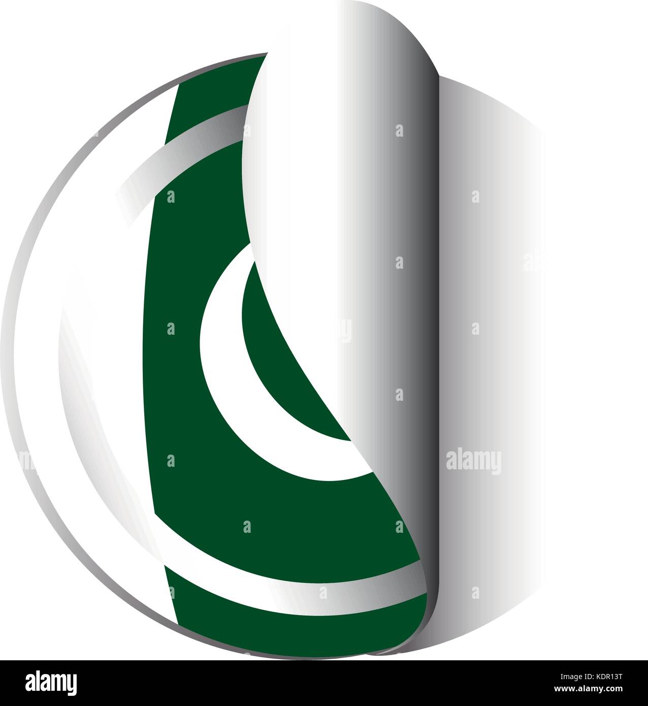 Sticker design for flag of Pakistan illustration Stock Vector Image ...