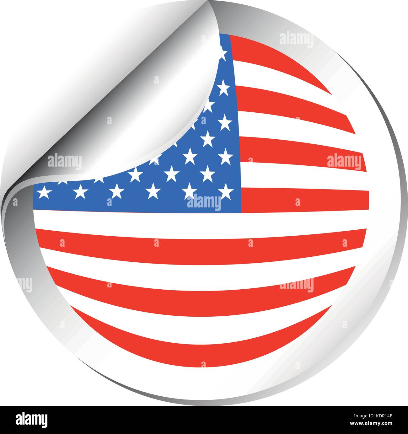 Sticker design for America flag illustration Stock Vector Image & Art ...