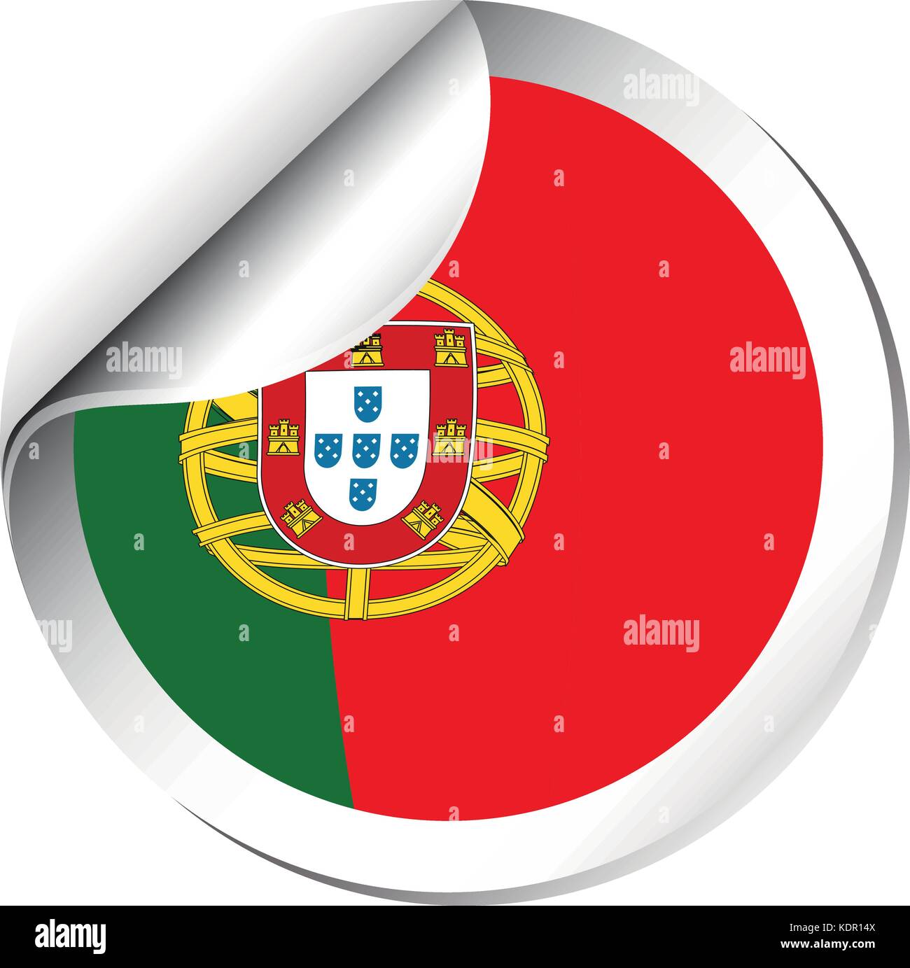 Sticker design for Portugal flag illustration Stock Vector Image & Art ...