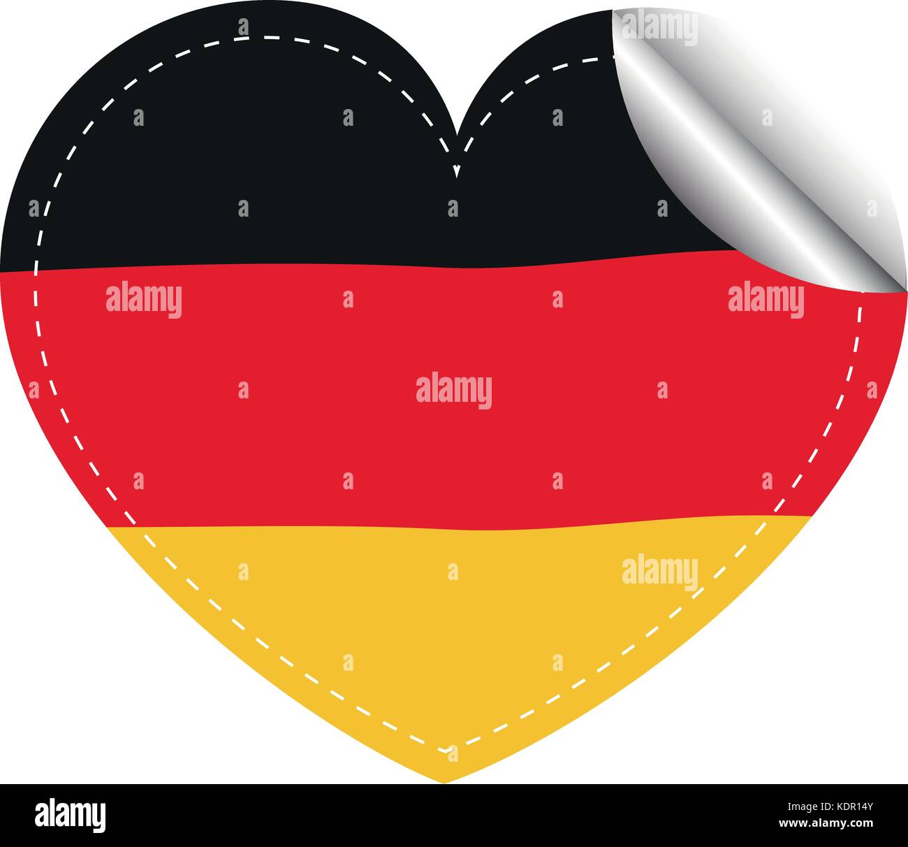 Sticker design for flag of Germany illustration Stock Vector Image ...