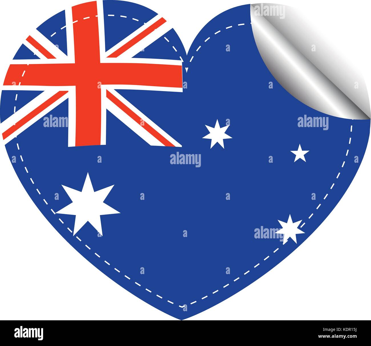 Australia flag in heart shape illustration Stock Vector Image & Art - Alamy