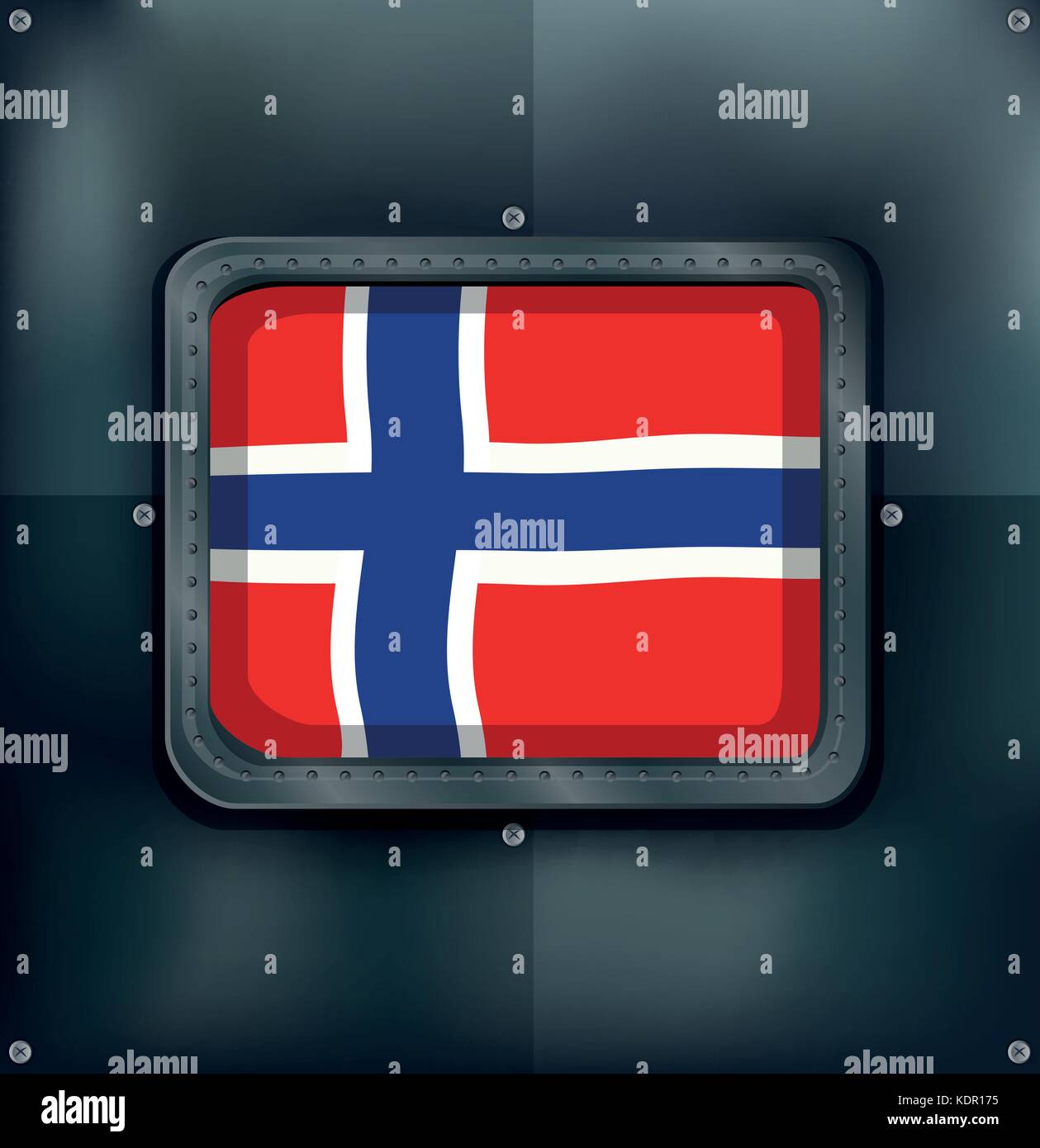 Norway flag in square frame illustration Stock Vector Image & Art - Alamy
