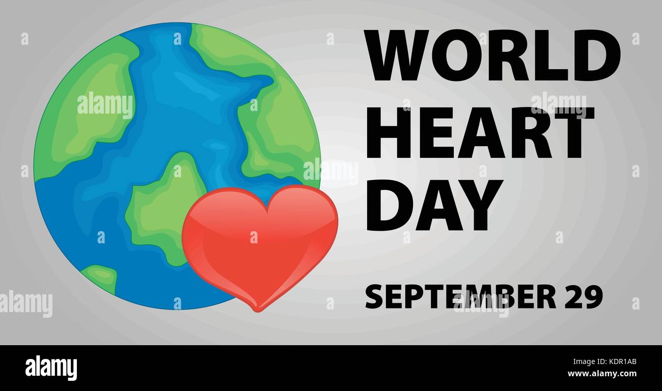 World heart day poster design illustration Stock Vector Image & Art - Alamy