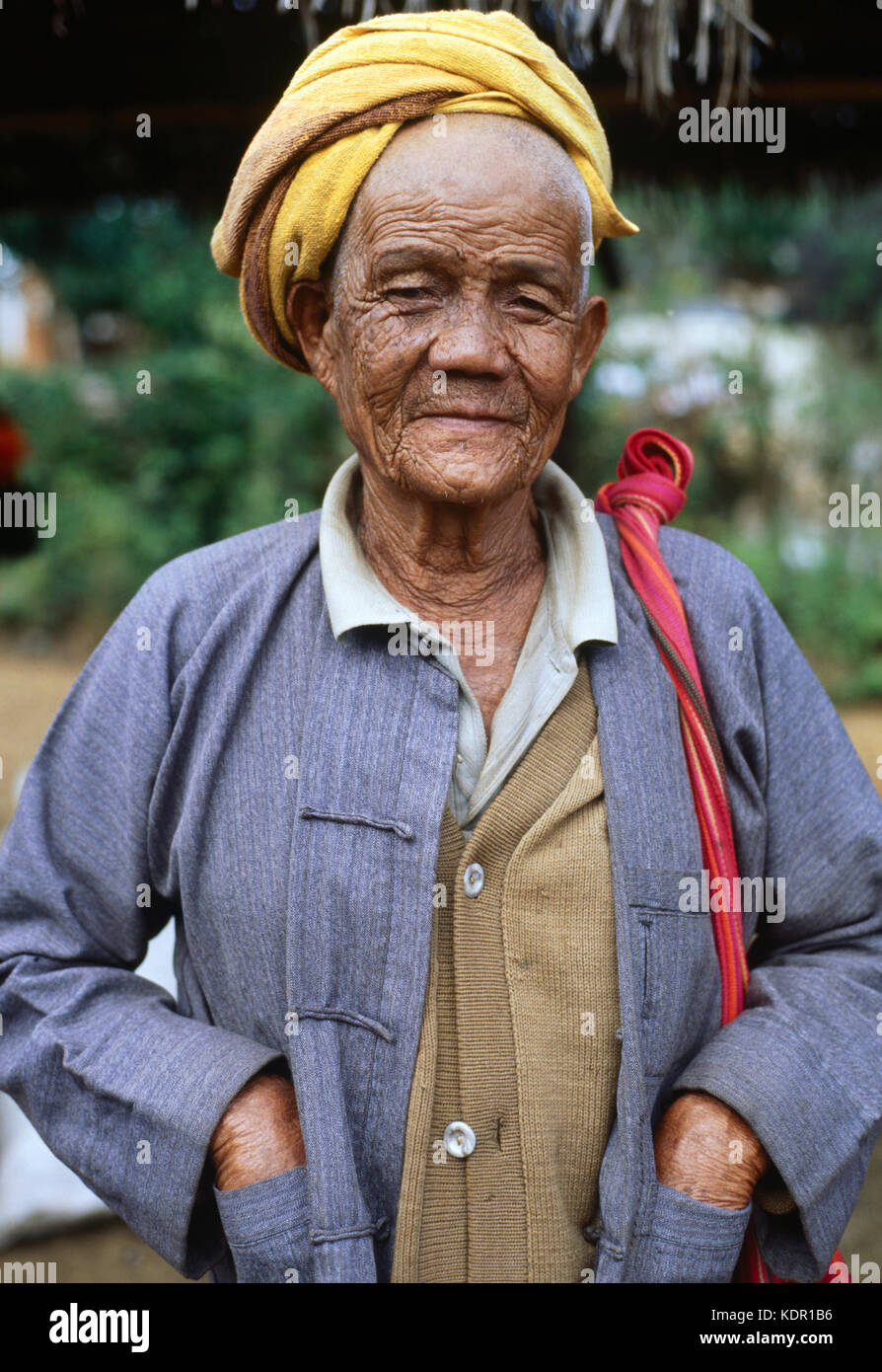 Portrait of a Burmese man from the Intha tribe, Inle Lake, myanmar ...