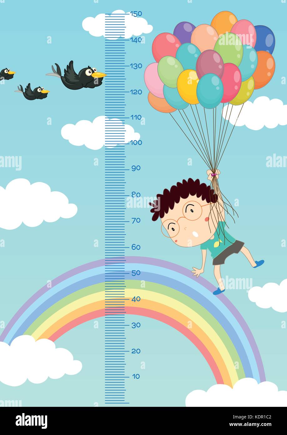 Height chart boy Stock Vector Images - Alamy