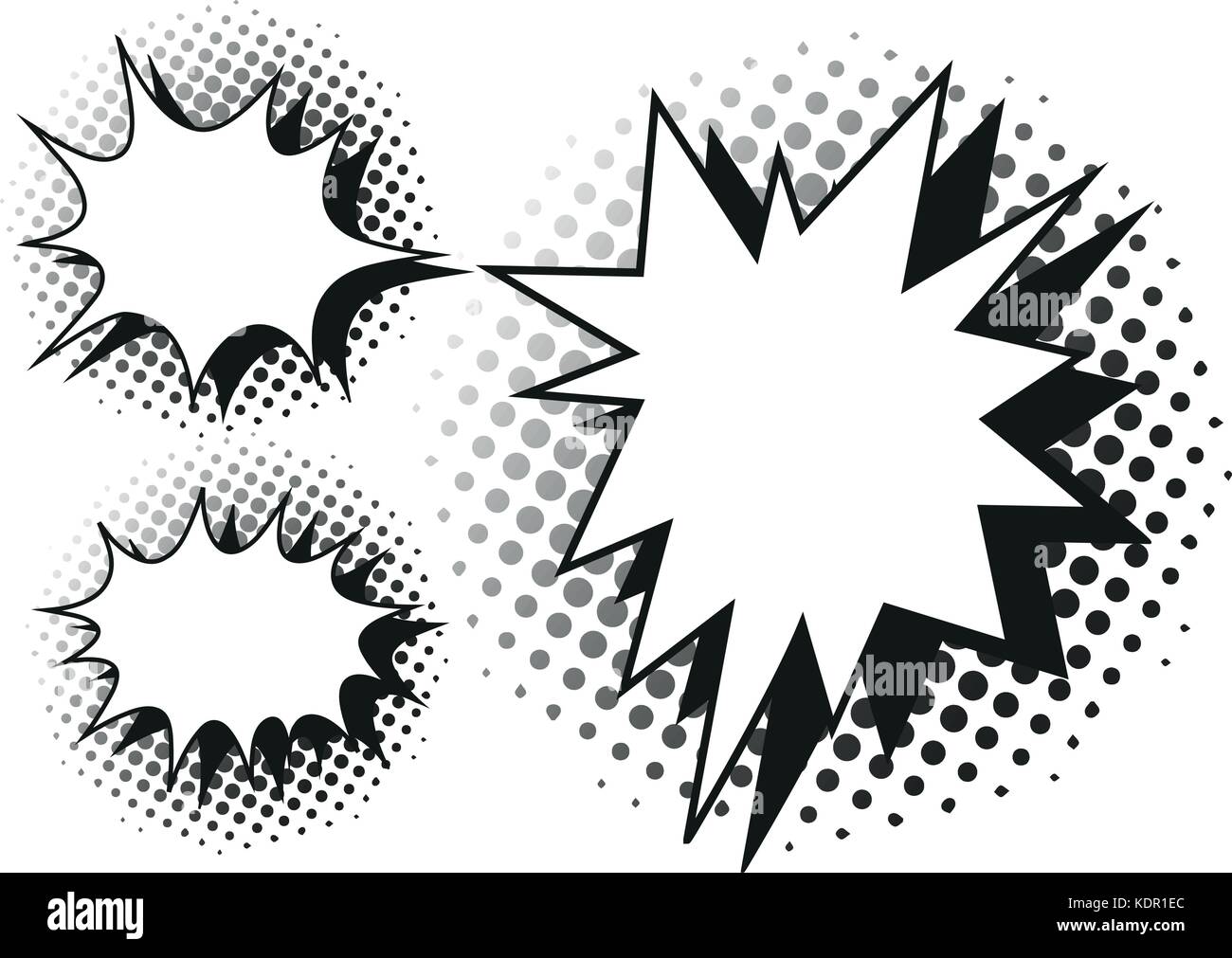 Blash splash template in three designs illustration Stock Vector Image ...