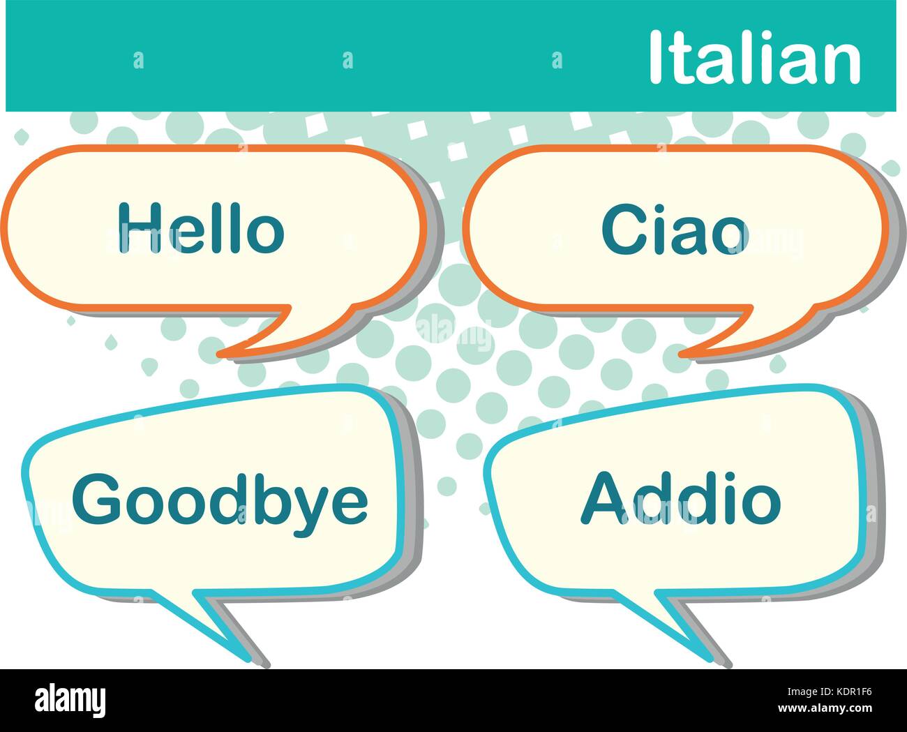 Italian words on poster illustration Stock Vector Image & Art - Alamy