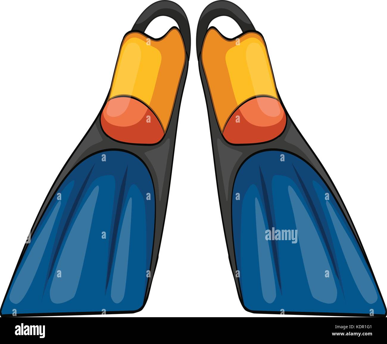 Fins on the beach Stock Vector Images - Alamy