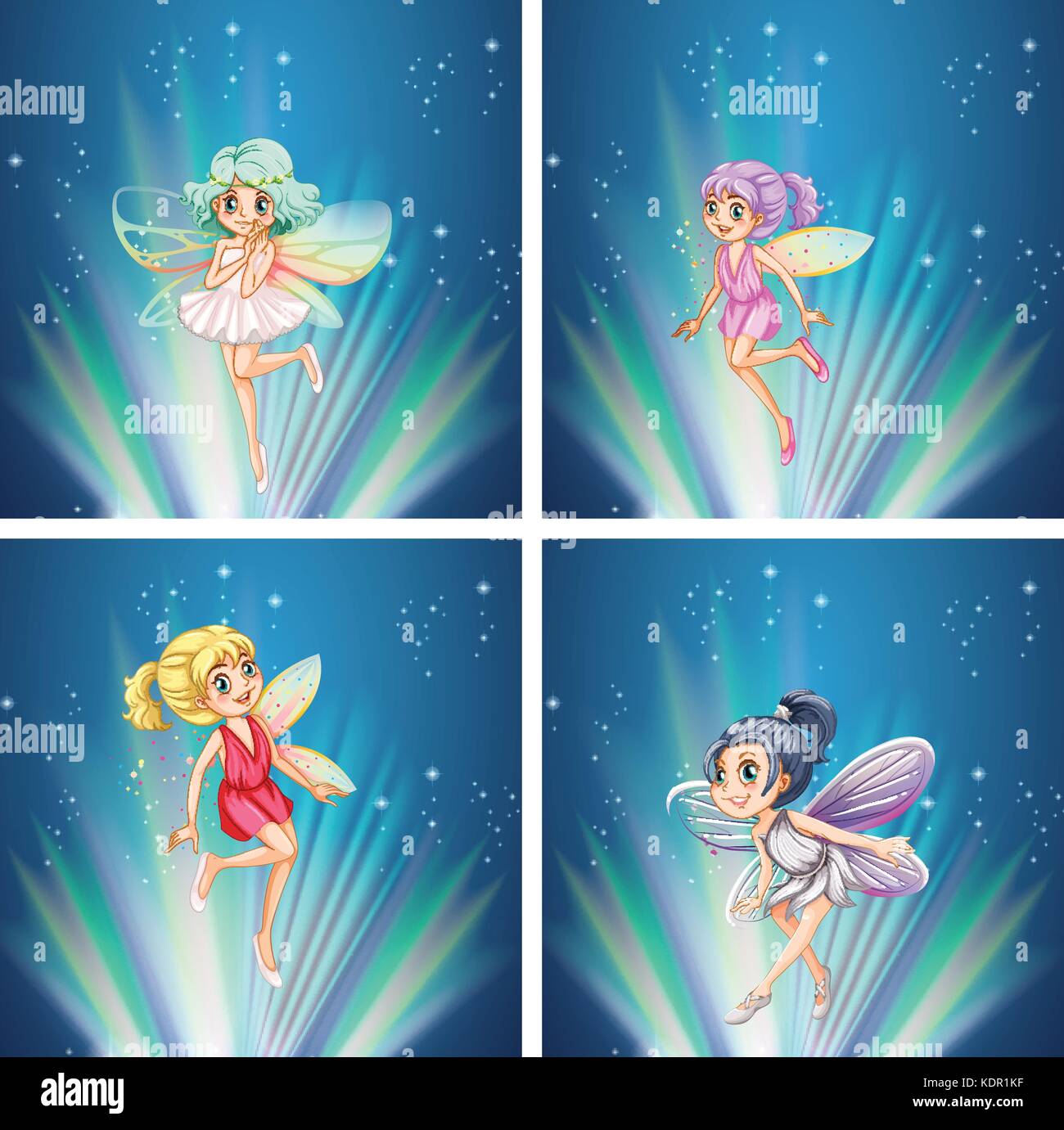 Flying fairies Stock Vector Images - Alamy